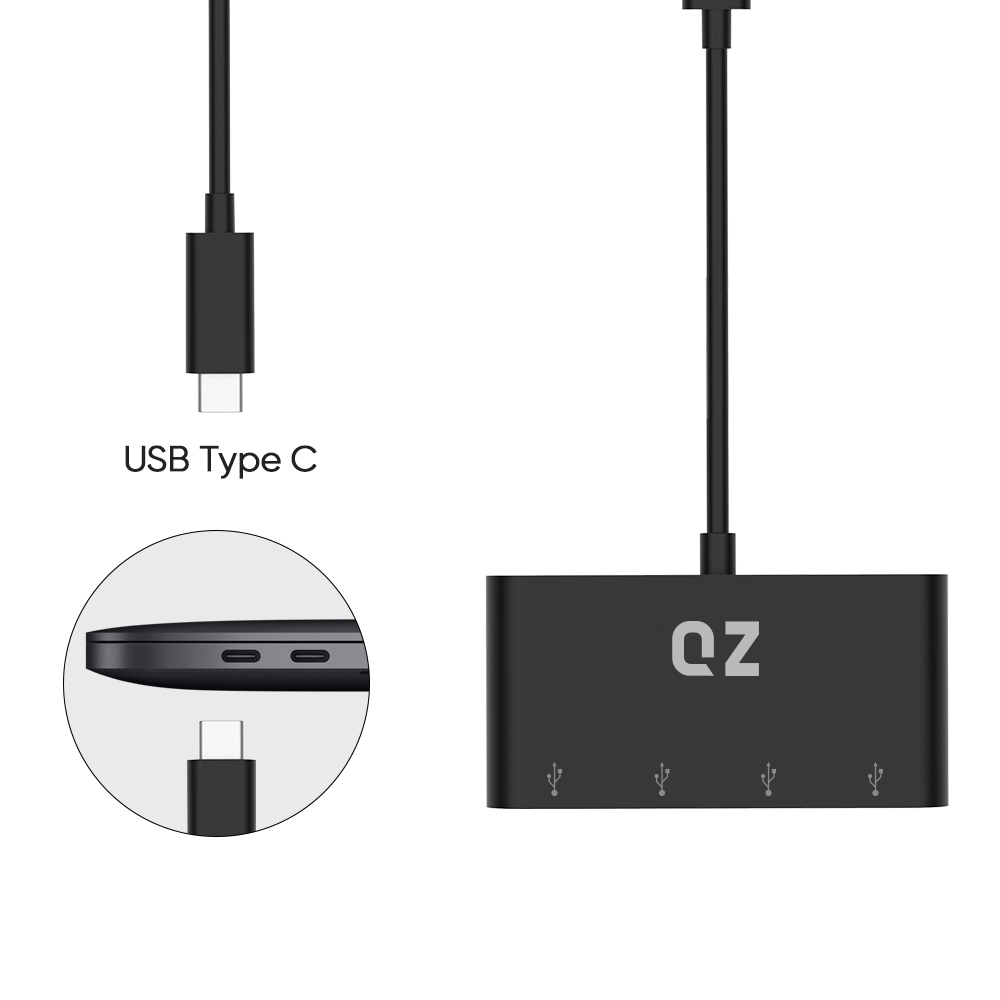 Buy QZ USB Type C Hub | C Hub | C Port Hub | C Type USB Hub | Type C ...