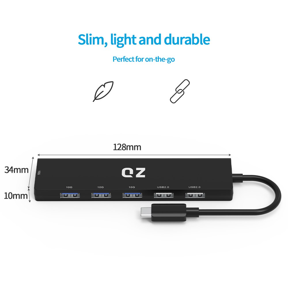 Buy QZ USB 3.2 hub | 3.2 hub 10 Gbps | USB C 3.2 | USB 3.2 hub type c ...