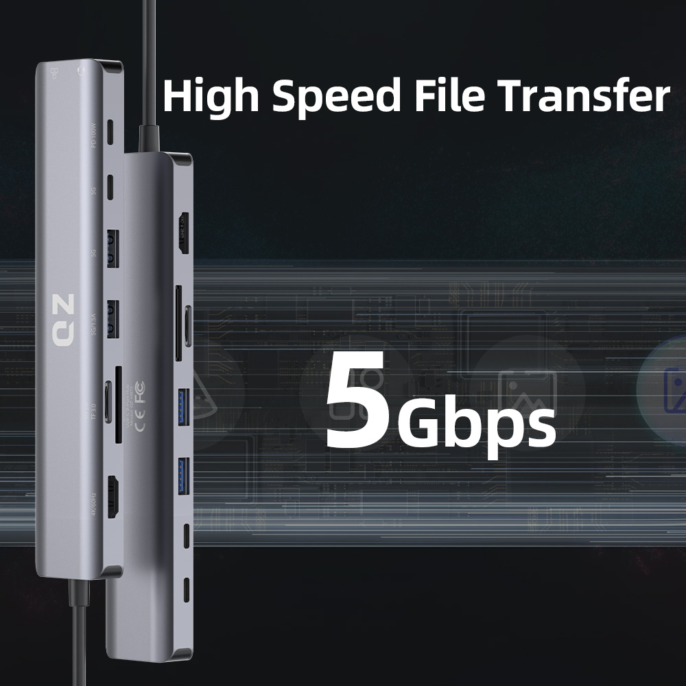 Buy QZ USB C Hub | C Hub | Type C Hub | USB Hub Type C | USB C Docking ...