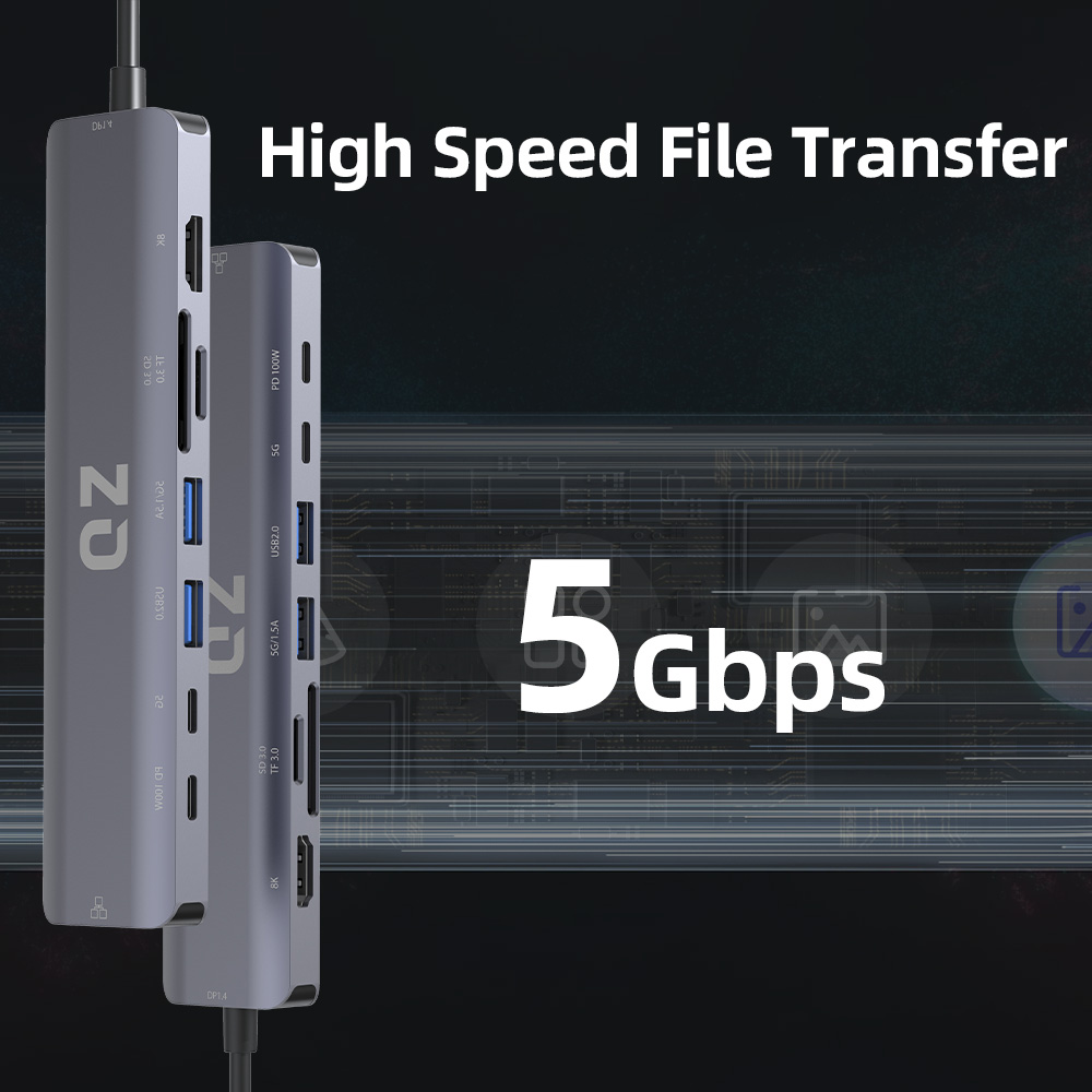 Buy QZ USB C Hub | C Hub | Type C Hub | USB Hub Type C | USB C Docking ...