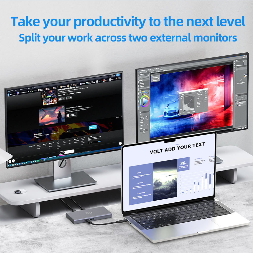 Buy QZ Thunderbolt 4 Hub | Thunderbolt Docking Station | TBT4 Hub ...