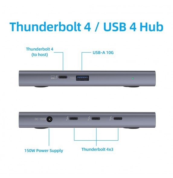 Buy QZ Thunderbolt 4 Hub | Thunderbolt Docking Station | TBT4 Hub ...